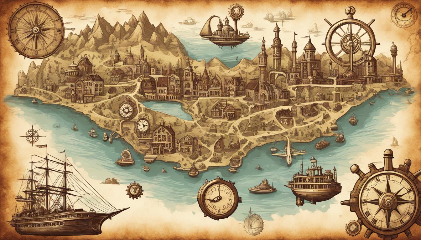 Vintage map making for steampunk worlds